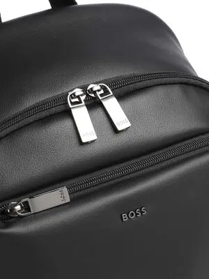 BOSS Jace Backpack In Recycled Synthetic Leather With Adjustable Straps