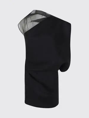 Sportmax One-shoulder Asymmetric Wool Sheath Mini Dress