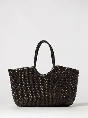 Dragon Diffusion Large Nantucket Tote Bag In Hand-woven Buffalo Leather - Burnt
