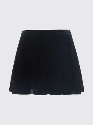 Emporio Armani Elegant Mid-rise Viscose Velvet Shorts