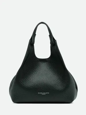 GIANNI CHIARINI Dua Grained Leather Handbag With Removable Pouch - Green