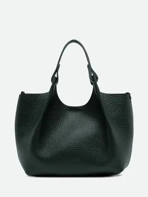 GIANNI CHIARINI Dua Grained Leather Handbag With Removable Pouch - Green