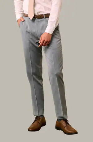 THE BLACK TUX Essential Classic Fit Suit Pants - Sterling Grey