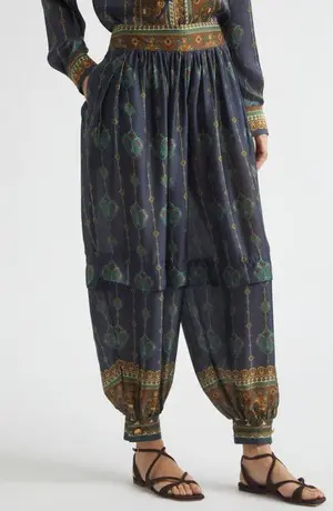 Zimmermann Ascent Print Silk Harem Pants