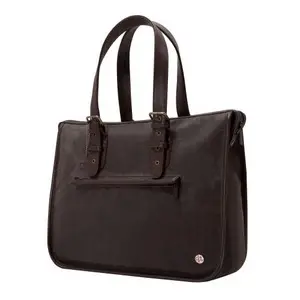 TOKEN Waxed Canvas Work Tote - Dark Brown
