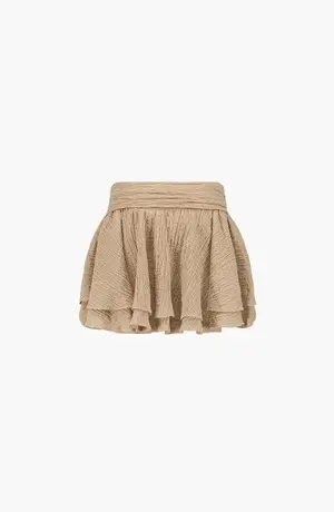 SAEMDI Sahara Asymmetric Mini Skirt