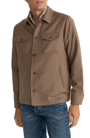 Eton Wool Overshirt Beige