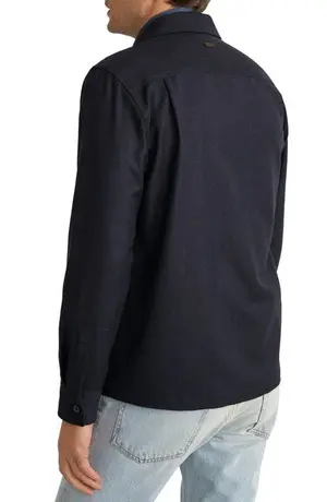 Eton Wool Overshirt - Navy