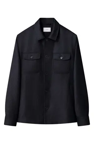 Eton Wool Overshirt - Navy