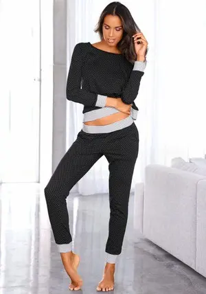 LASCANA Polka Dot Pajama Set