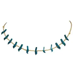 MADISON BEVERLY HILLS Shell Bird Fetish Bead Necklace - Green