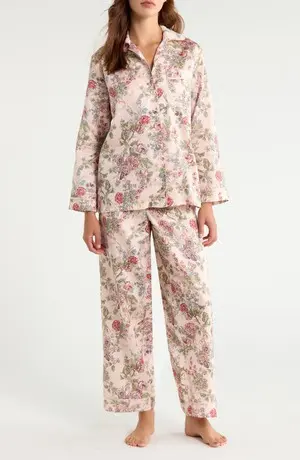 PAPINELLE Layla Cotton Sateen Pajamas - Ecru