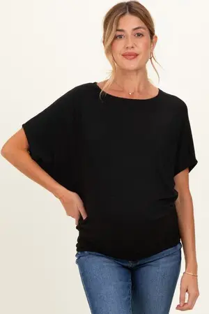 PINKBLUSH Dolman Sleeve Boat Neck Top
