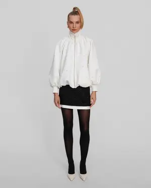 THEO THE LABEL Leucothea Pearly Bomber - Ivory