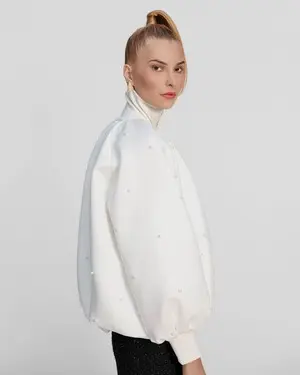 THEO THE LABEL Leucothea Pearly Bomber - Ivory