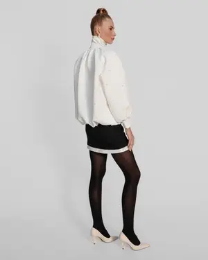 THEO THE LABEL Leucothea Pearly Bomber - Ivory