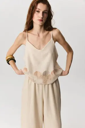 BULDAN'S Thalia Strappy Top - Beige