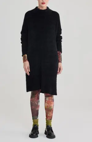 LUUKAA Capucine Shaggy Knit Dress