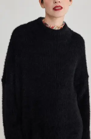 LUUKAA Capucine Shaggy Knit Dress
