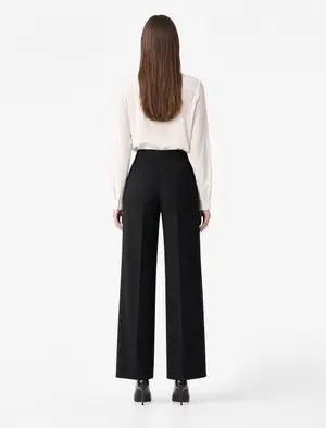 Koton High Rise Wide Leg Tailored Trousers With Pockets