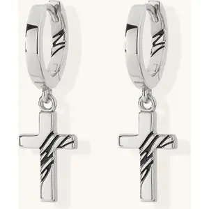ORA ANA The Tortuga Dangle Cross Earrings - Sterling Silver