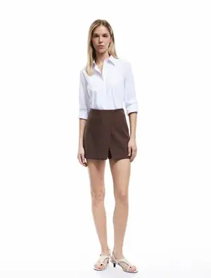 Koton Long Sleeve Point Collar Poplin Shirt