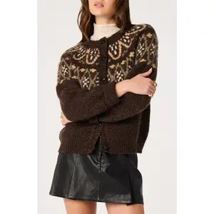Astr The Label Irene Cardigan - Brown