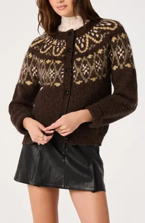 Astr The Label Irene Cardigan - Brown
