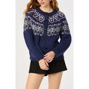 Astr The Label Irene Cardigan - Navy