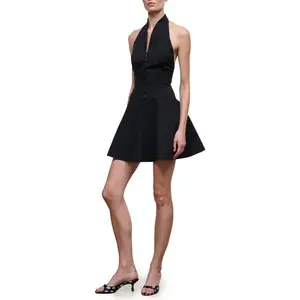 Staud Stella Halter Dress - Black