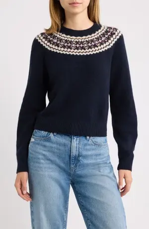 DÔEN Boniface Cashmere Sweater - Navy