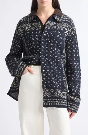 Guest In Residence Wild Rag Cashmere Sweater