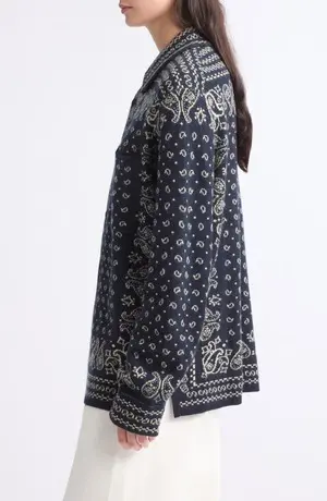 Guest In Residence Wild Rag Cashmere Sweater