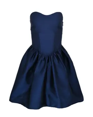 Azeeza Naina Taffeta Mini Dress - Navy