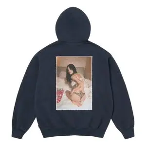 Supreme X Larry Clark Fw26 Zip Up Hooded Sweatshirt - Navy