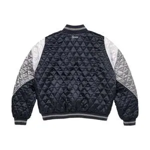 Supreme X Champion Fw26 Quilted Satin Varsity Jacket