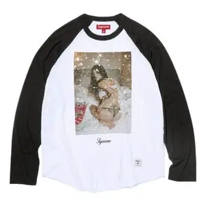 Supreme X Larry Clark Fw26 Sequin Raglan L/s T-shirt - Black