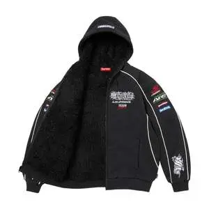 Supreme Fw26 Racing Lined Zip Up Hooded Sweatshirt