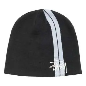 StÜssy Double Stripe Skullcap - Black