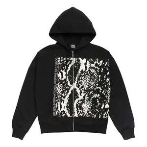 StÜssy Snakeskin Zip Hoodie - Black