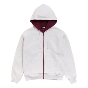 StÜssy Double Faced Zip Hoodie - Ash Heather
