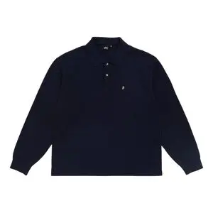 StÜssy Classic Pique Ls Polo - Navy