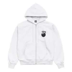 StÜssy 8 Ball Zip Hoodie - Ash Heather