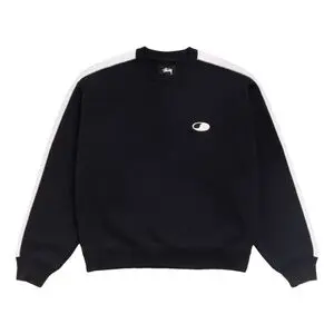 StÜssy Paneled Stripe Crew - Black