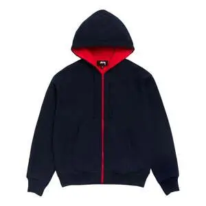 StÜssy Double Faced Zip Hoodie - Navy