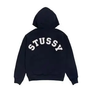 StÜssy Double Faced Zip Hoodie - Navy