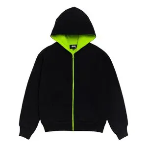 StÜssy Double Faced Zip Hoodie - Black