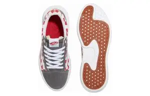 VANS Comfycush Checkerboard Old Skool Overt Cc Skate Shoes 'red - Red/grey