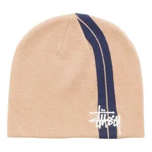 StÜssy Double Stripe Skullcap - Khaki