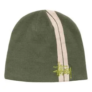 StÜssy Double Stripe Skullcap - Olive